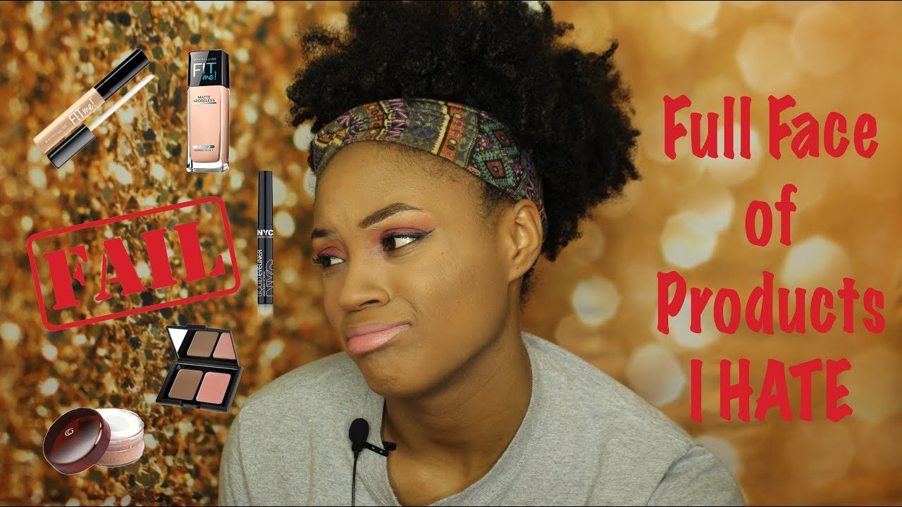 Full Face Of Products I Hate Makeup Tutorial | FAIL😱 - YouTube