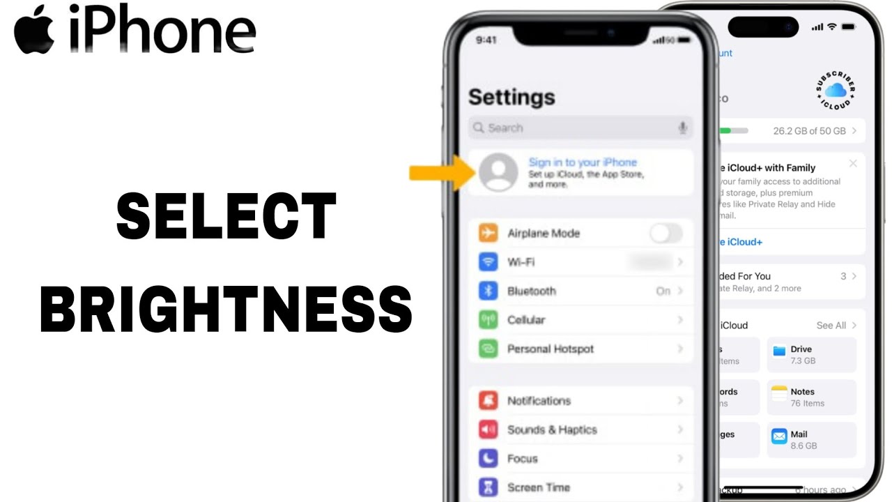 How To Select Brightness On iPhone Settings - YouTube
