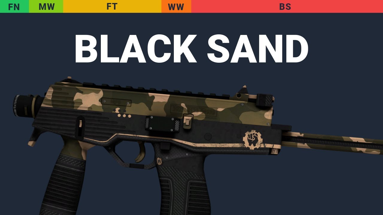 MP9 Black Sand - Skin Float And Wear Preview - YouTube