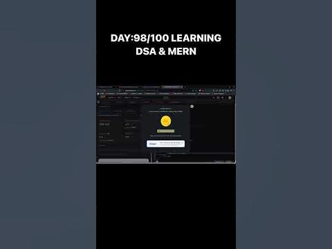 DAY:98/100 LEARNING DSA & MERN Completed 100 Day streak ️#gfg #mern #dsa @GeeksforGeeksPractice ...