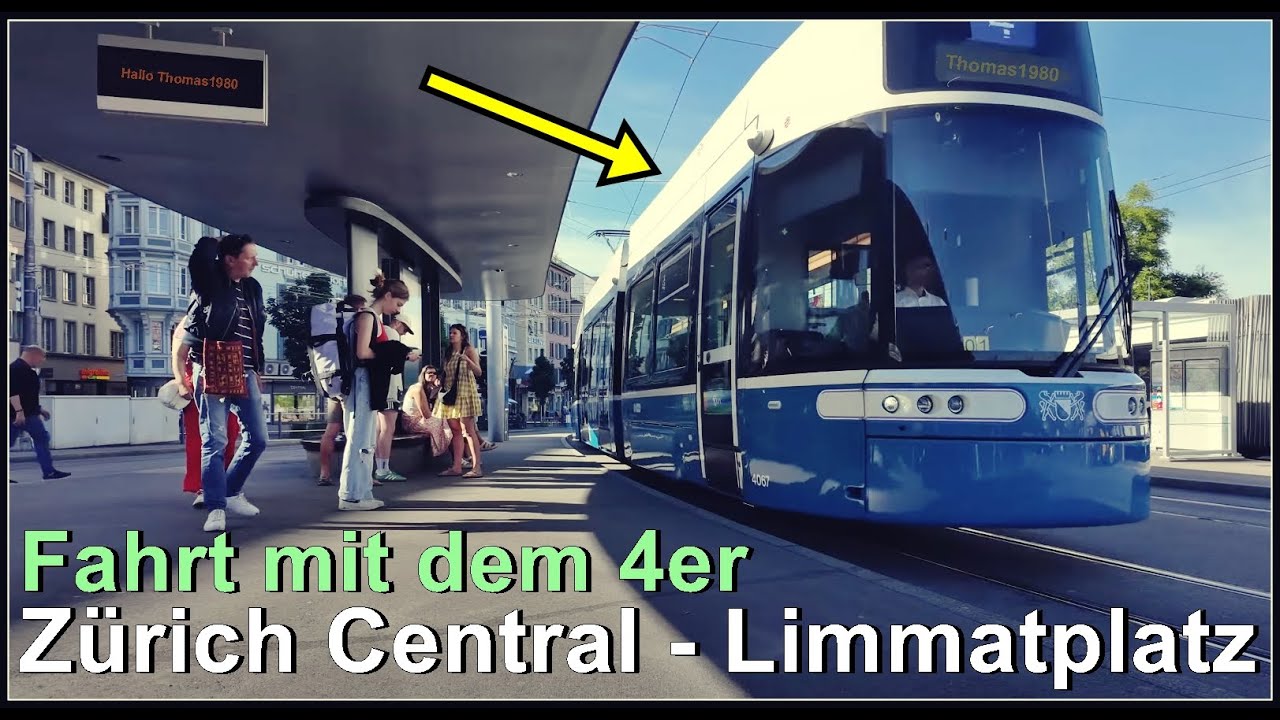 Strassenbahn fahren ist cool :) Unterwegs mit dem 4er vom Central zum ...