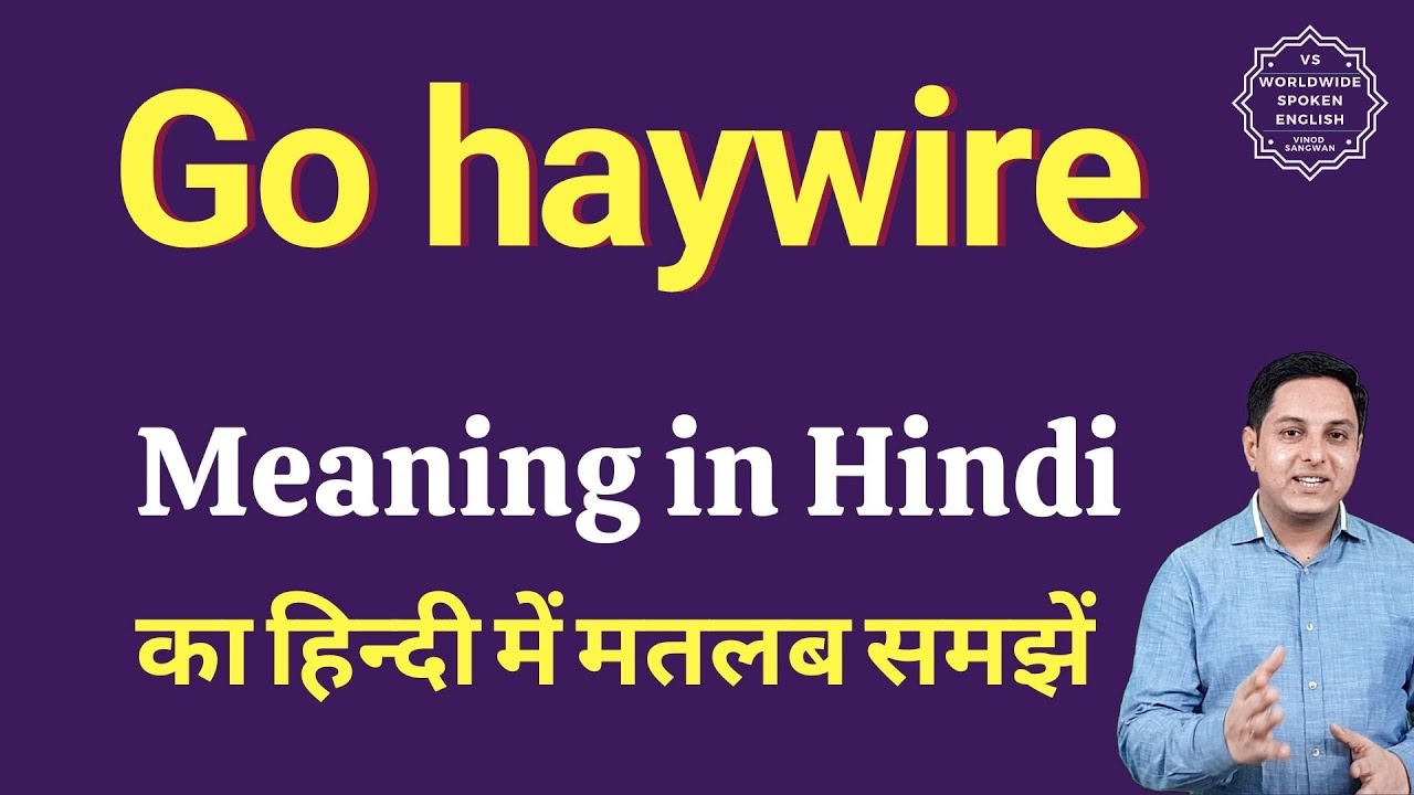 Go haywire meaning in Hindi | Go haywire ka matlab kya hota hai ...