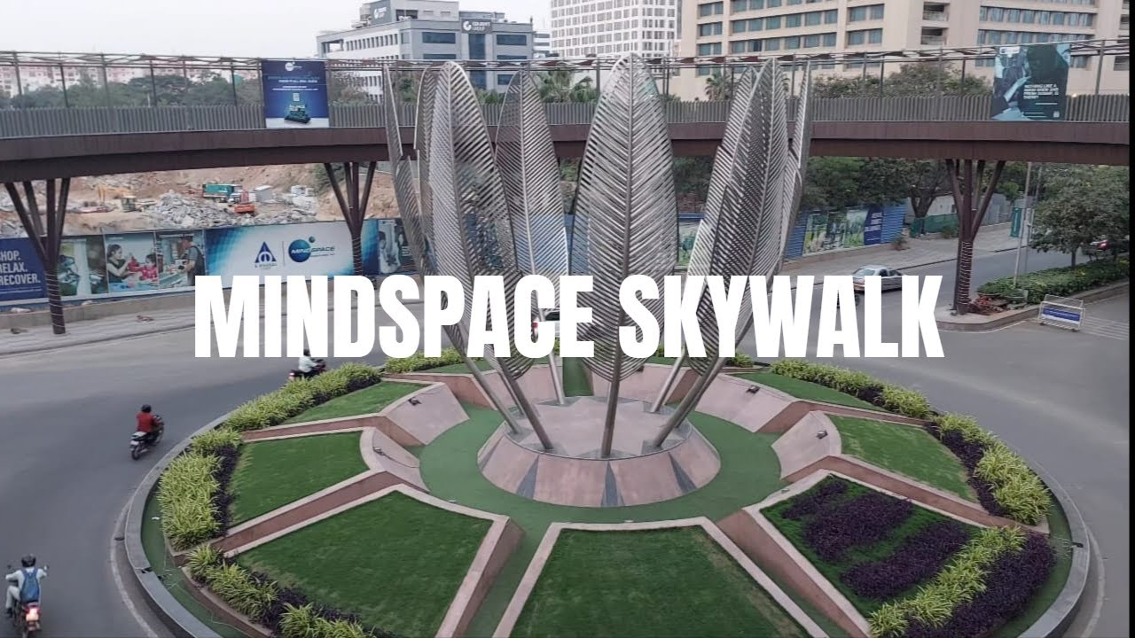 Mindspace Skywalk | Connecting Raidurg Metro Station to Mindspace Madhapur campus - YouTube