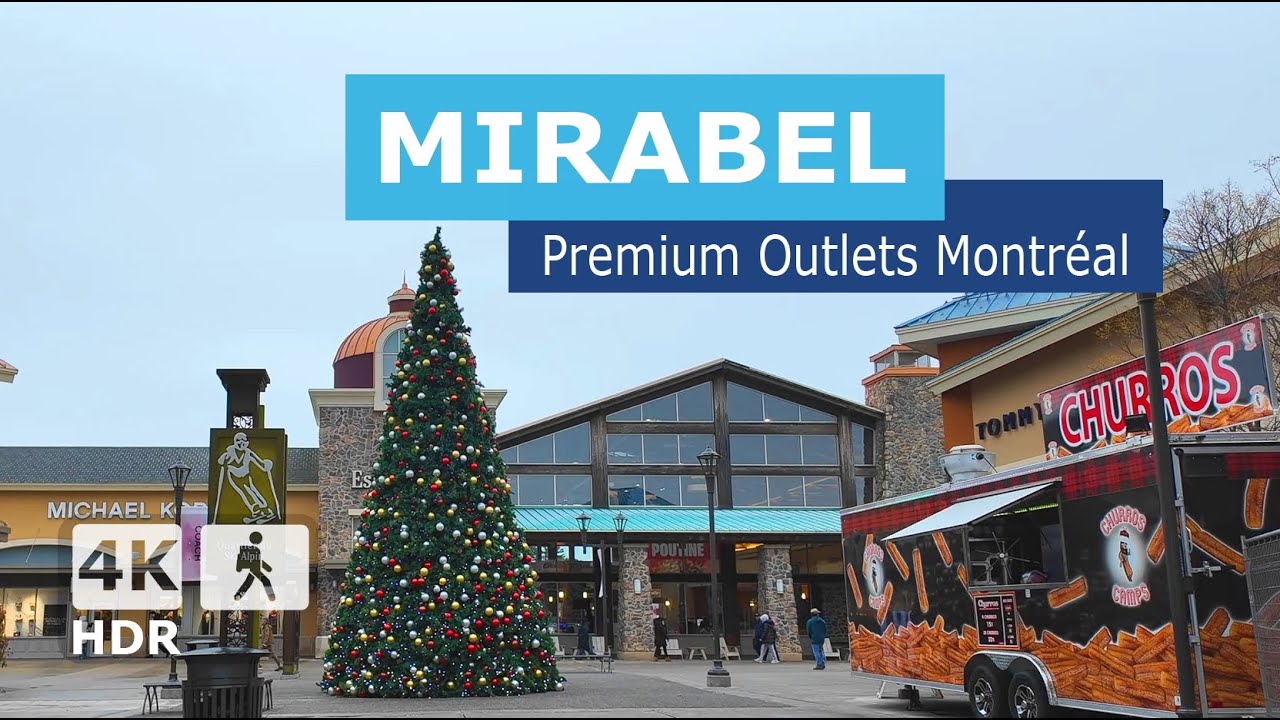 [ 4K ] 🎄 Premium Outlets Montreal Walking Tour | Mirabel, Quebec ...