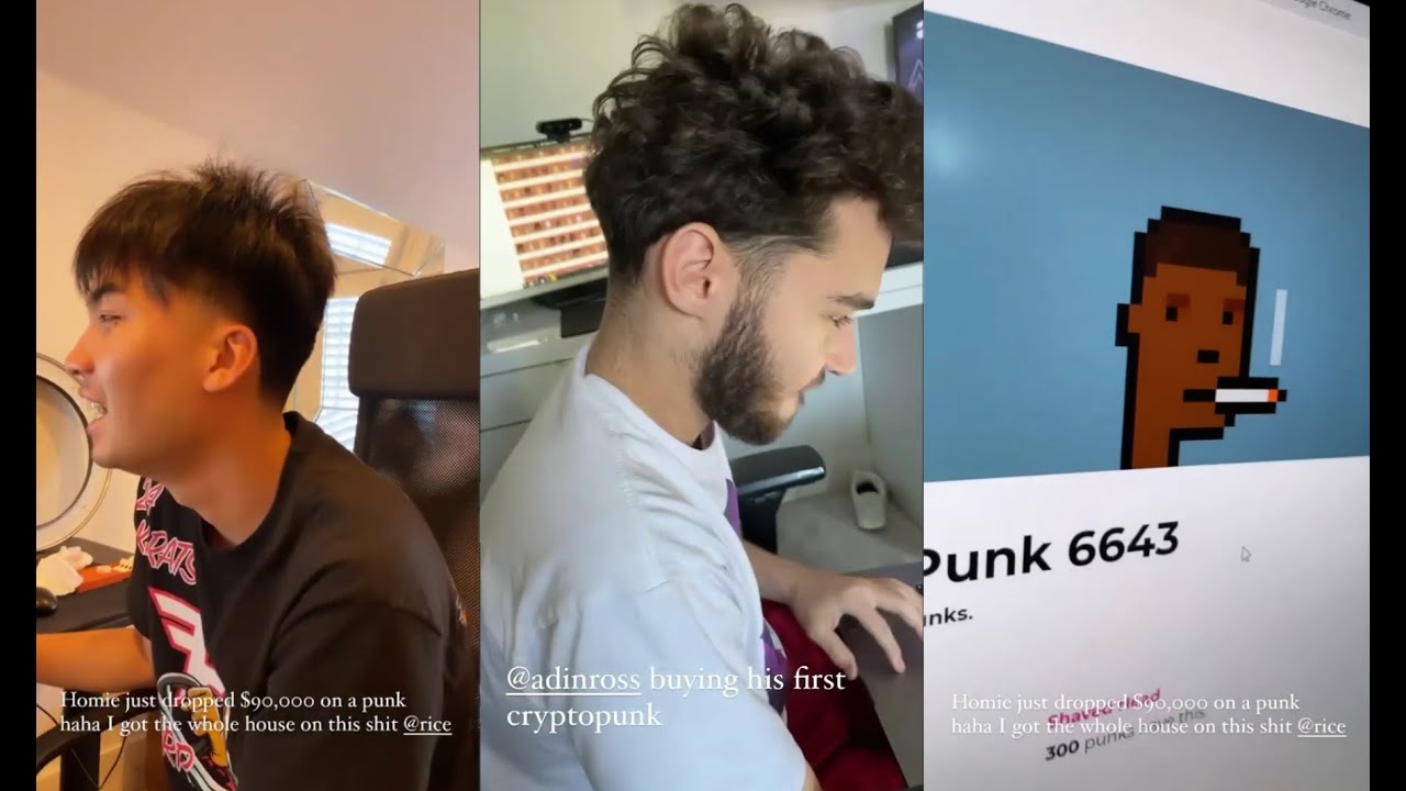 Adin Ross and RiceGum buying their first CryptoPunk (NFT) with Faze ...