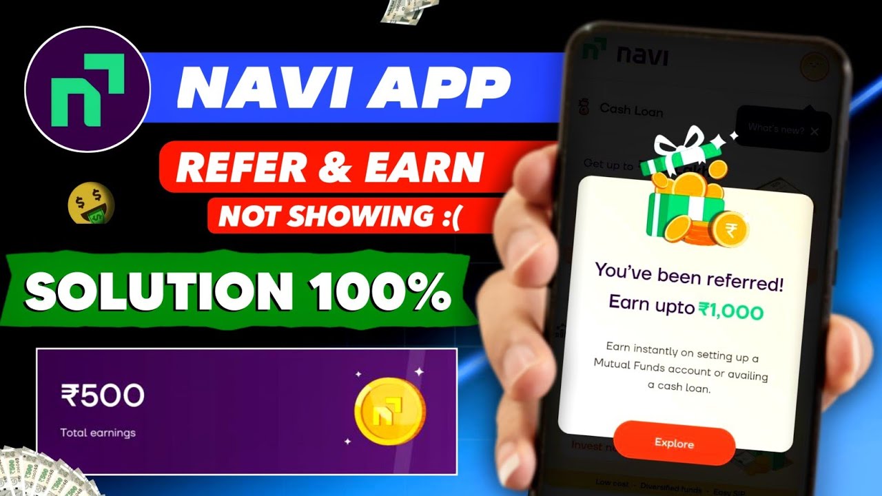 Navi App Refer and Earn Option Not Showing 🤑 100% Solution Trick Navi ...