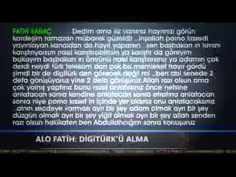 Digiturk 1 Digiturk'u Satın Alma Kavgasında ALO Fatih Tivnikli'yi Tehdit Ediyor
