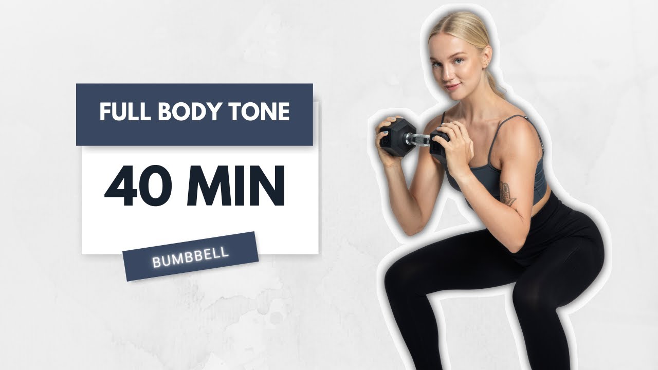 40 MINUTE FULL-BODY TONE l dumbbell, no repeat exercises, no jumping ...