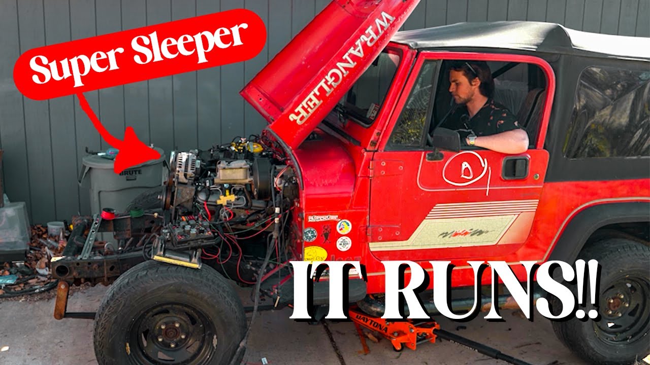 FIRST START!! Turbo LS Swap [YJ] Jeep Wrangler EP. 3 - YouTube