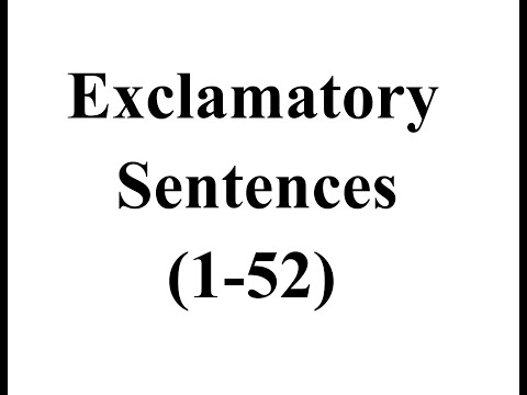İngilis dili, Toplu 2, Exclamatory Sentences (1-52 tests)