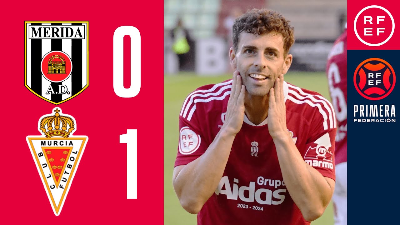 Resumen #PrimeraFederación | AD Mérida 0-1 Real Murcia CF | Jornada 9 ...