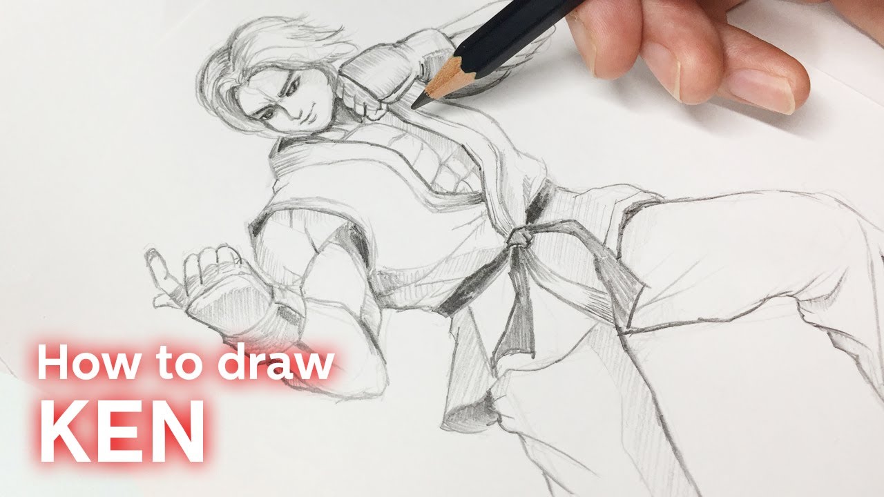 How to draw KEN | Street Fighter | sketching | pencil | Day 47 - YouTube