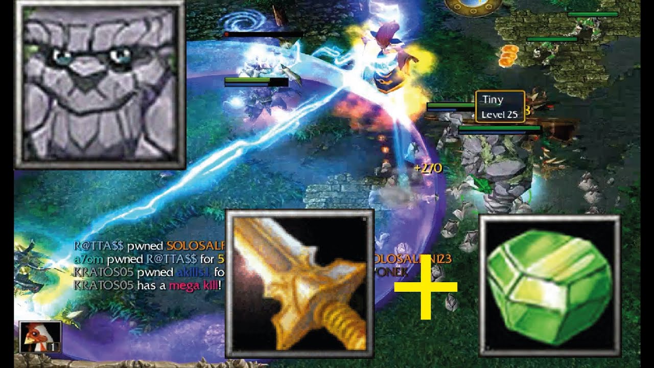 Dota 1 tiny RGC (DIVINE RAPIER - KILL FREE) - YouTube