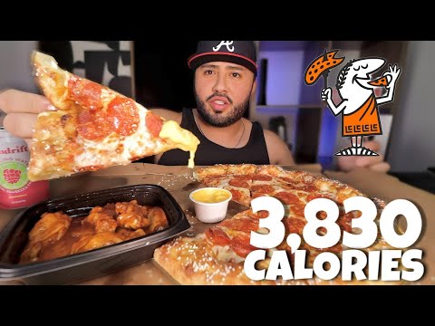 MUKBANG LITTLE CAESARS PIZZA EATING SHOW ASMR EAT WITH ME 