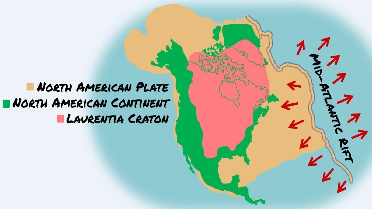 Laurentia Craton North America Plate & Continent | Mid-Atlantic Rift ...