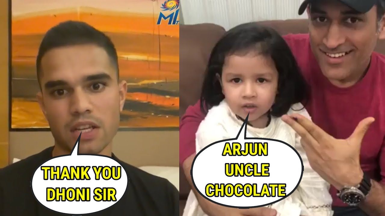 Arjun Tendulkar & Ms Dhoni Video Call After Arjun Debut in Mumbai vs ...