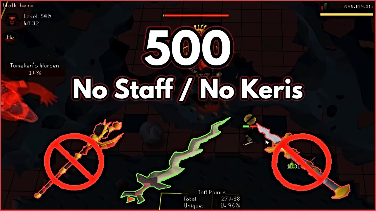 500 Invocation ToA (No Staff + No Keris) - Grandmaster Combat ...