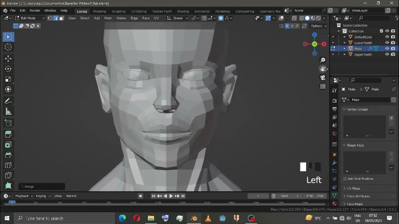 How to model the character inside blender part1 (Tutorial) - YouTube