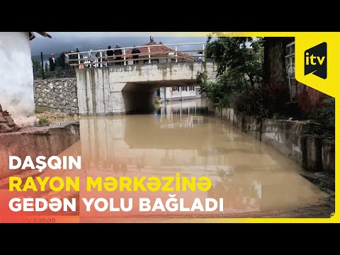 Daşqın bir neçə yolun bağlanmasına səbəb oldu - Türkiyə
