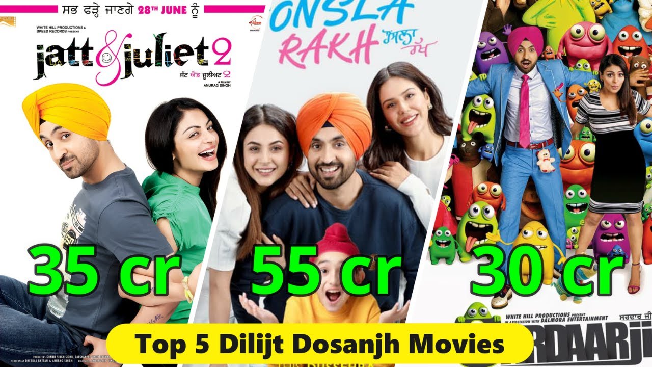 Top 5 Highest Grossing Punjabi Movies of Diljit Dosanjh With Budget ...