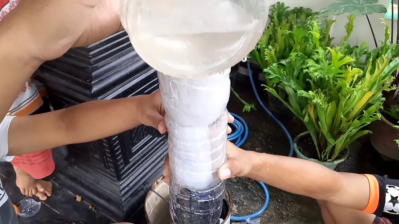 Filter air sederhana dari pipa paralon dan botol bekas - YouTube