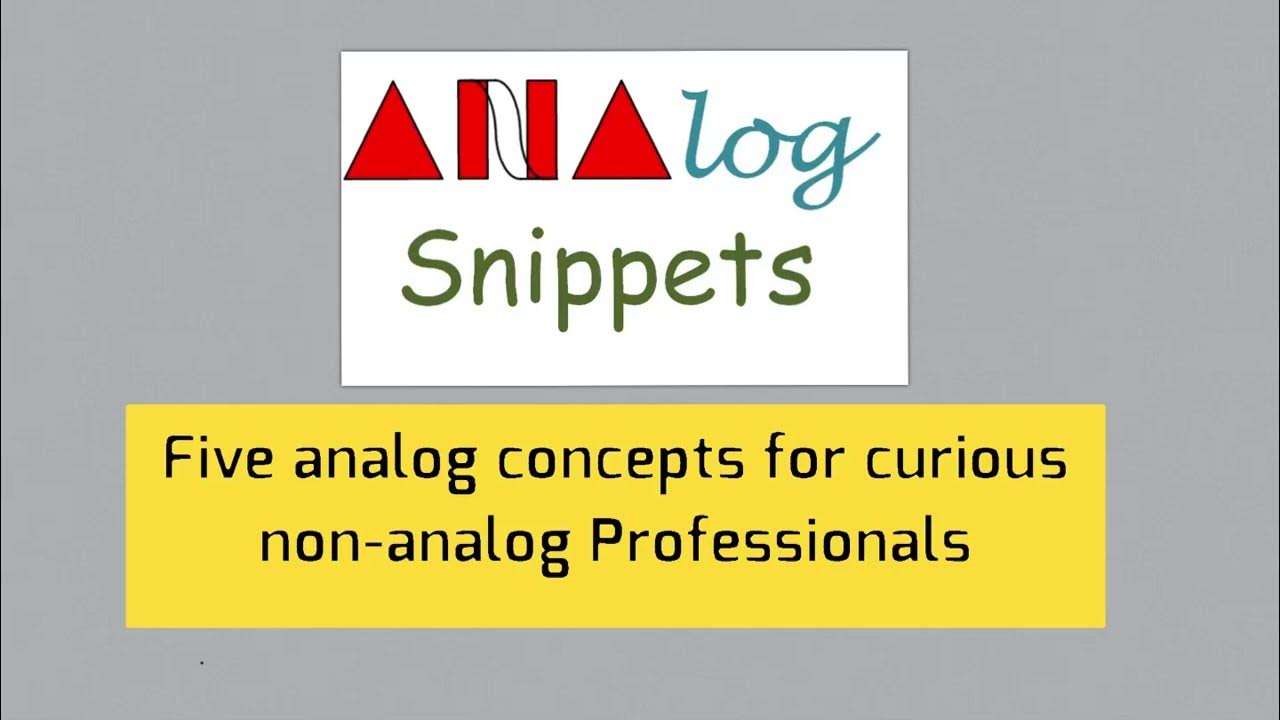 #64 Five analog concepts for curious non-analog professionals - YouTube