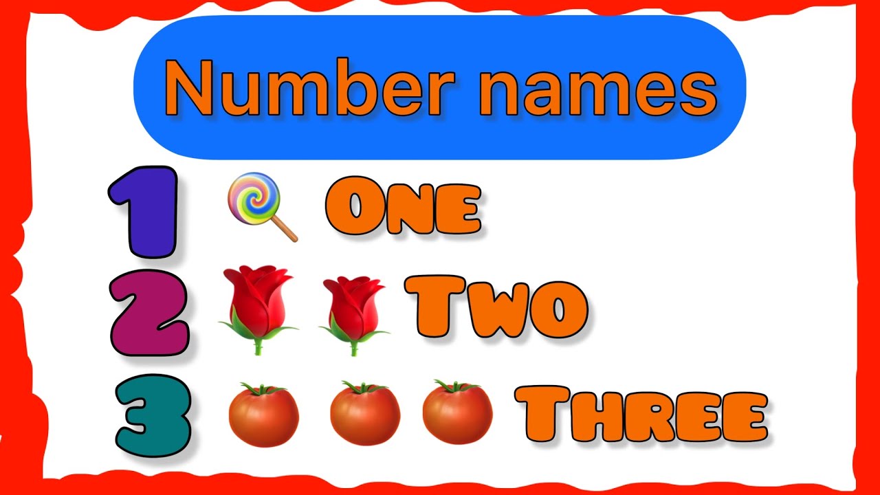 Learn number names | 12345 | numbers spellings | preschool Book ...