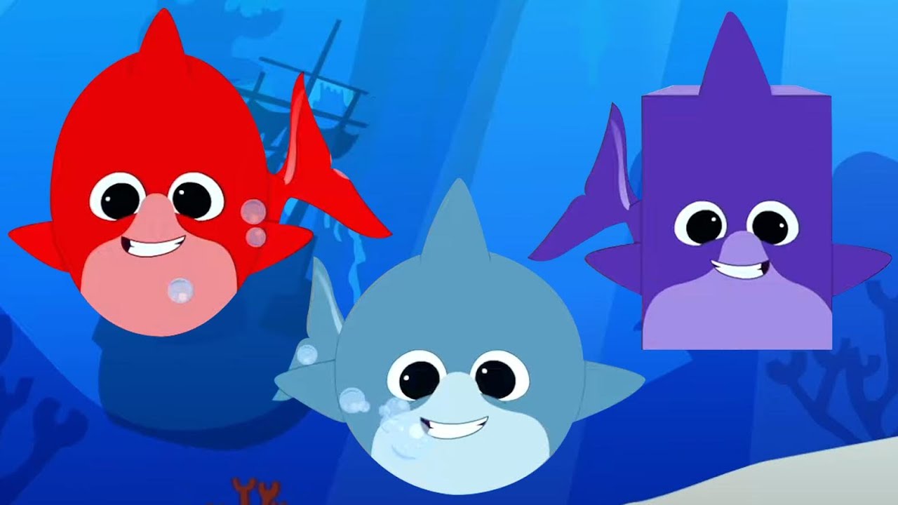 Five Hungry Sharks, Educational Video and Counting Song for Children ...