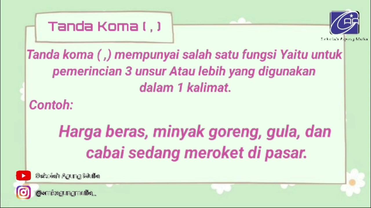 Belajar Tanda Baca "Bahasa Indonesia"| SMK Agung Mulia 2025 - YouTube