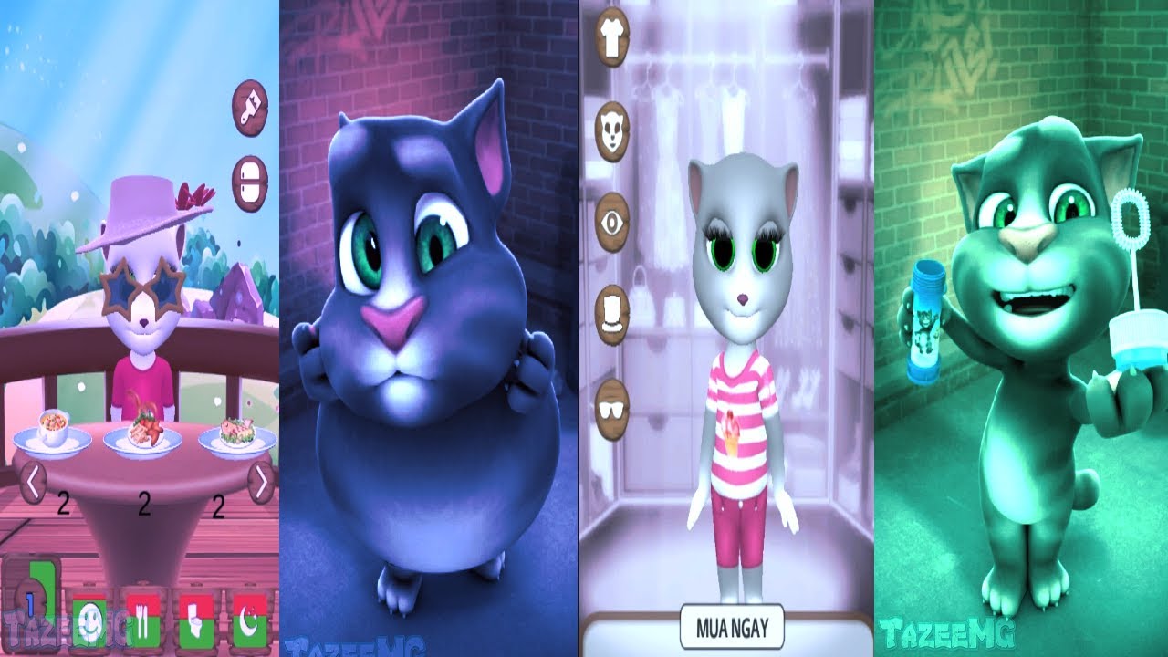 My Cat Lily 2 VS Talking Tom Cat Colors Reaction Android Gameplay - YouTube