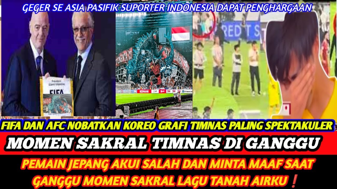 Sampai Nangis Momen Sakral Lagu Tanah airku Di Ganggu Pemain Jepang Viral FIFA & AFC katakan Hal ...