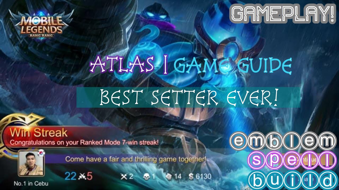 ATLAS BEST BUILD | BASIC GAME GUIDE | MOBILE LEGENDS BANGBANG - YouTube