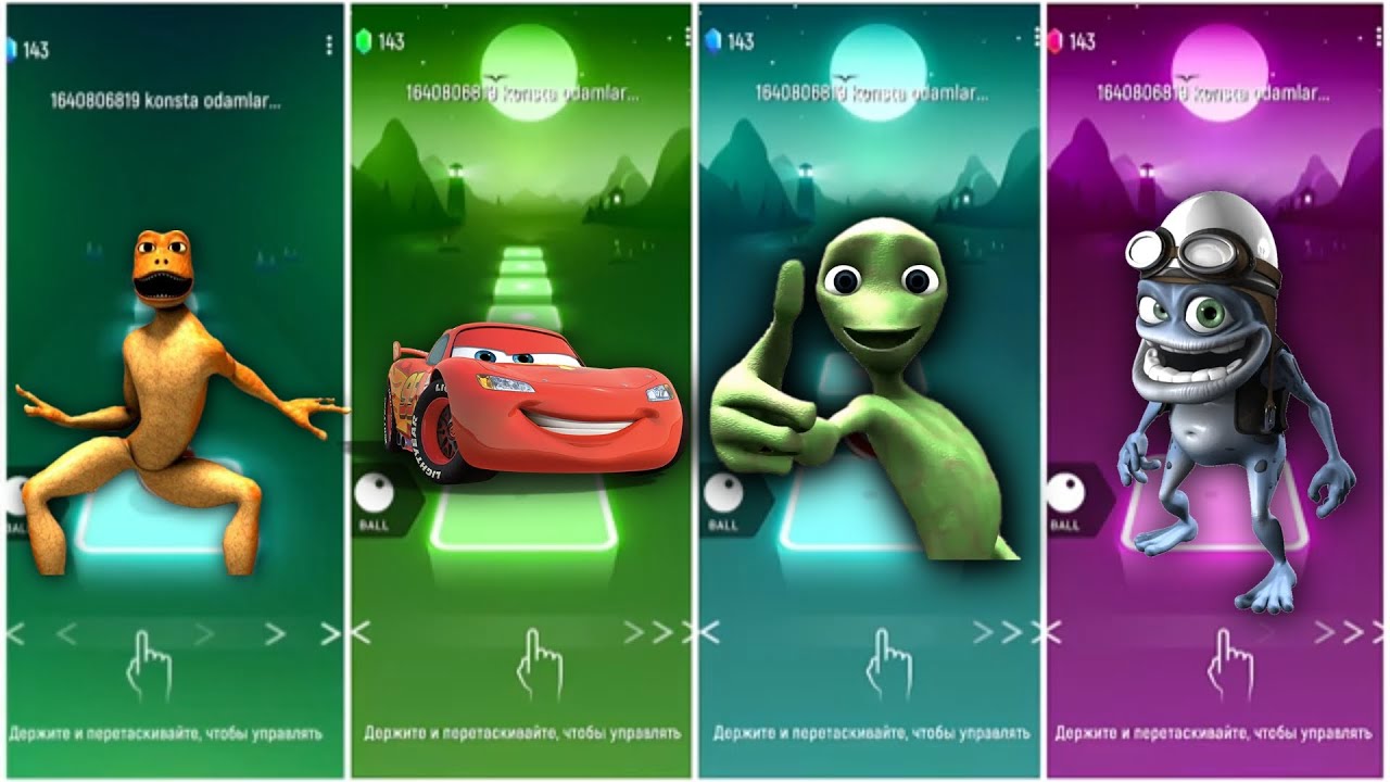 "Tiles Hop Battle! - Lizard 🆚Mcqueen🆚Alien🆚Crazy Frog🆚" - YouTube