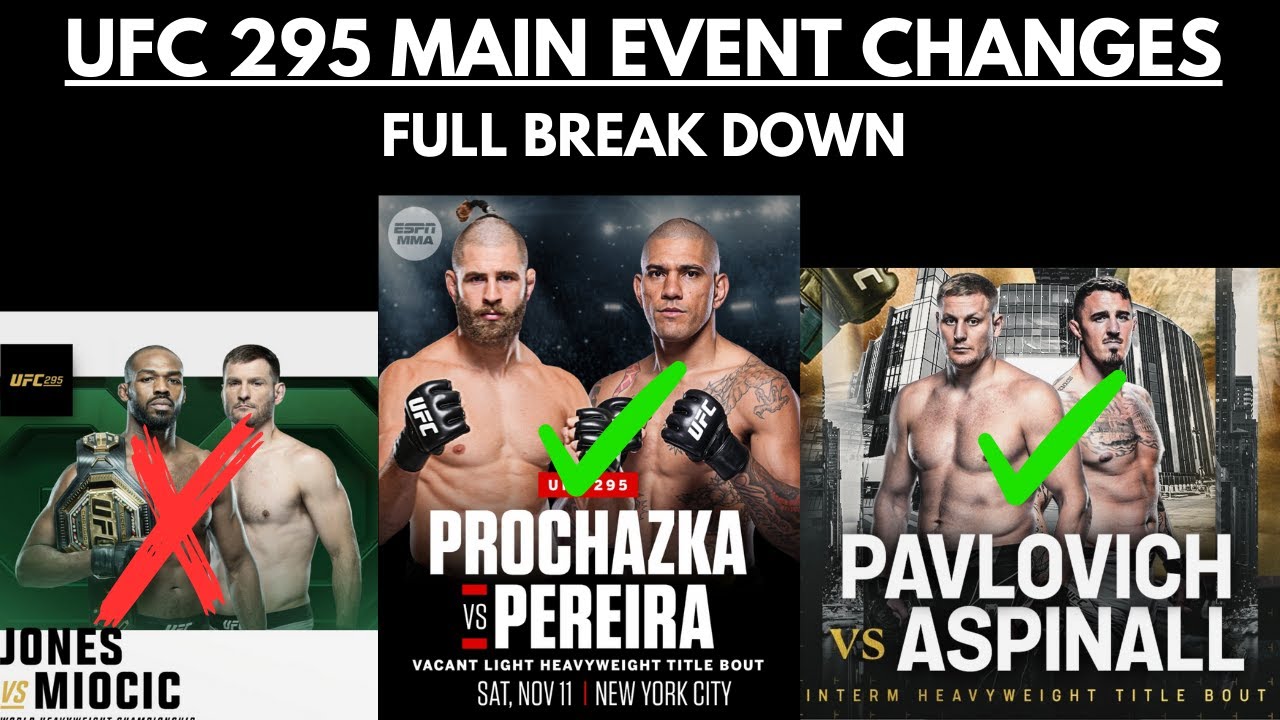 UFC 295 Fight Card Changes Explained | Jon Jones Pulls out of Fight vs ...