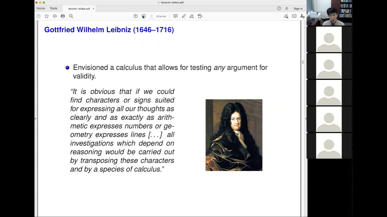 Lecture 1, CS402 (Spring 2021) Introduction to Logic for Computer Science - YouTube