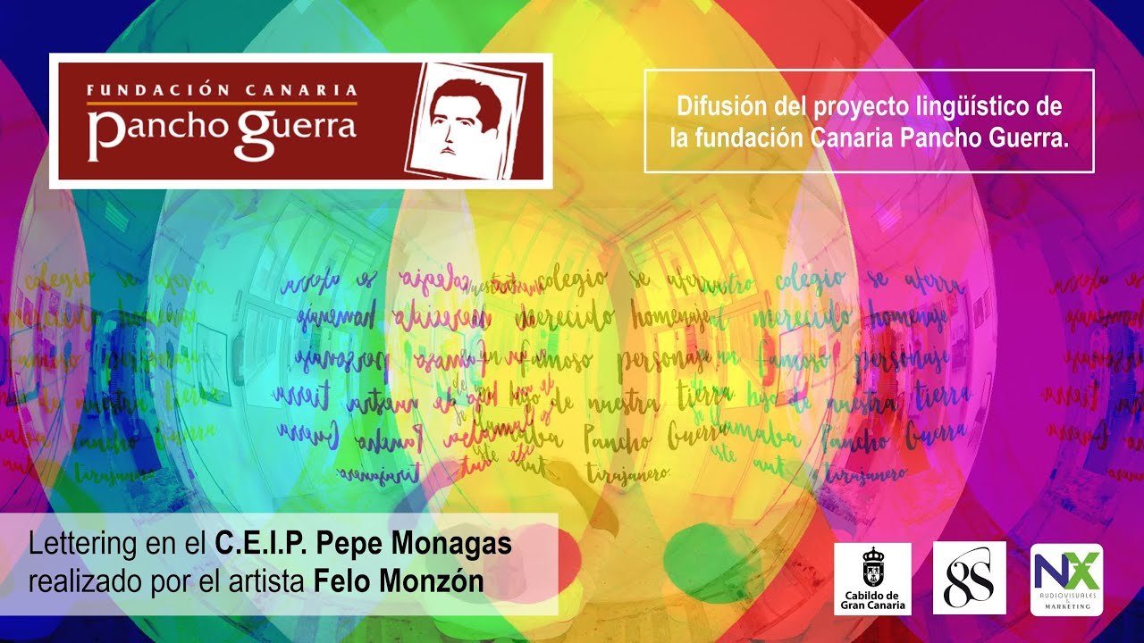 Lettering en el CEIP Pepe Monagas - YouTube