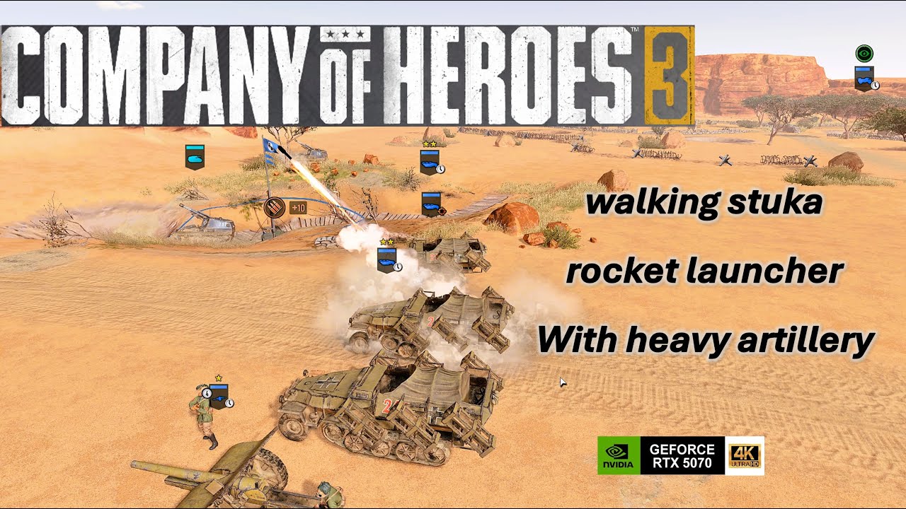 Company of heroes 3 walking stuka rocket launcher With heavy artillery ...
