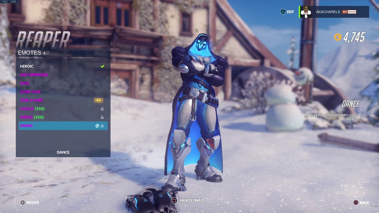Overwatch: Reaper Shiver Skin All Emotes, Poses, Intros & Weapons ...