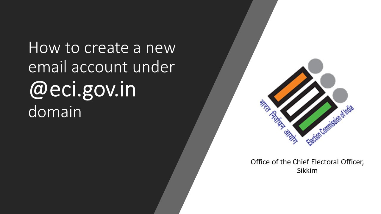 Tutorial: Registering an email on @eci.gov.in domain - YouTube