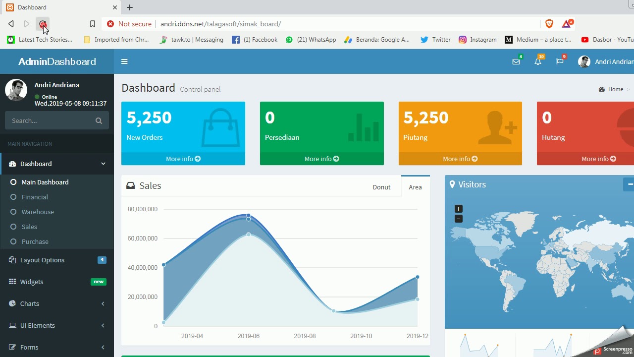 Dashboard Simak Accounting Software - YouTube