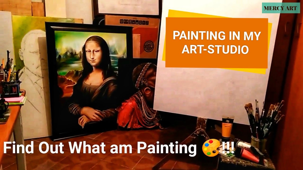 PAINTING IN MY ART STUDIO!!! Can you guess what am working on??? - YouTube