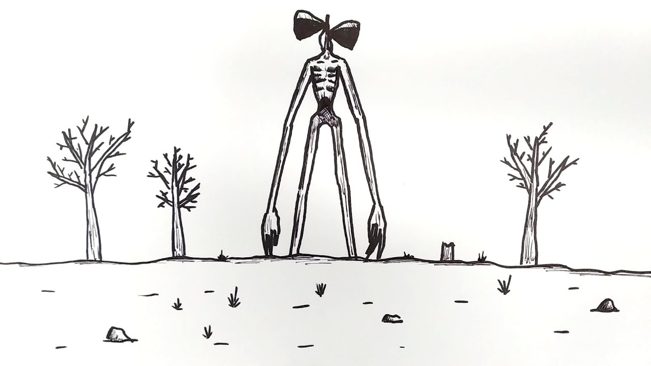 How to Draw Siren Head, Step by Step - YouTube