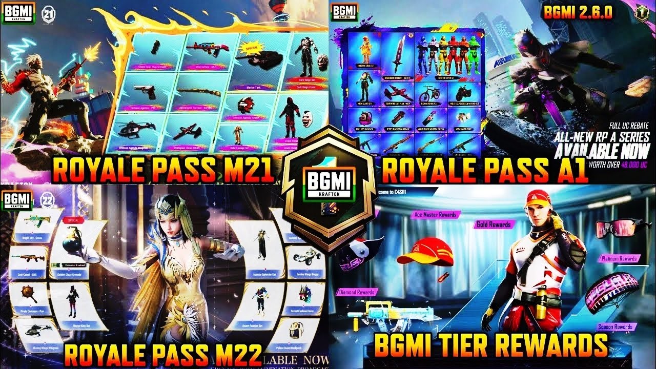 BGMI ROYAL PASS LEAKS | ROYAL PASS M21 & M22 | ROYAL PASS A1 FOR BGMI 2 ...