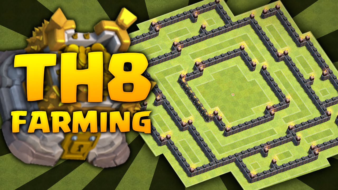 Clash Of Clans - TH8 LOOT BASE!CRAZY FARM BASE!!!" "MUST SEE! Town Hall ...
