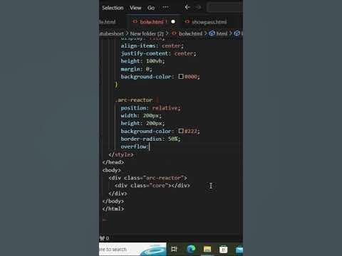 Arc Reactor animation | HTML CSS JAVASCRIPT#shorts - YouTube
