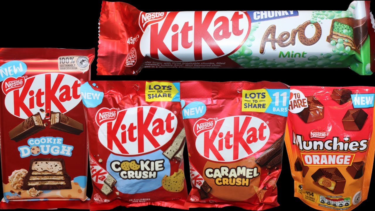 Nestle Kit Kat: Chunky Aero Mint, Cookie Dough, Cookie Crush, Caramel ...