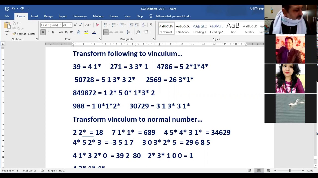 Concept of Vinculum And Its Application Part 4 - YouTube