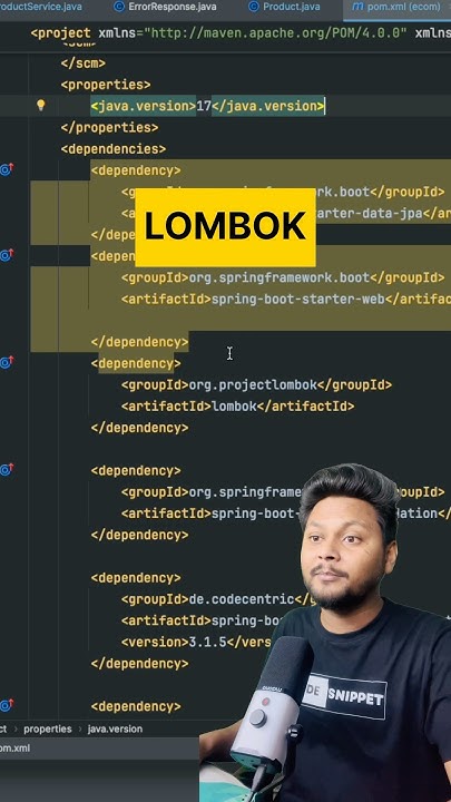 Lombok : Reduce boilerplate code #coding #javadeveloper #javaframework #programming - YouTube