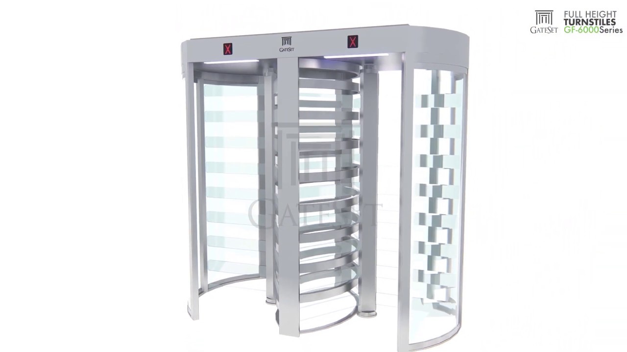 GF 6000 Series Full Height Turnstiles - YouTube
