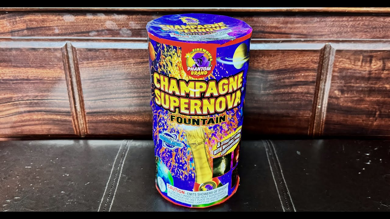 Phantom Fireworks - Champagne Supernova Fountain (Intergalactic Series) - YouTube
